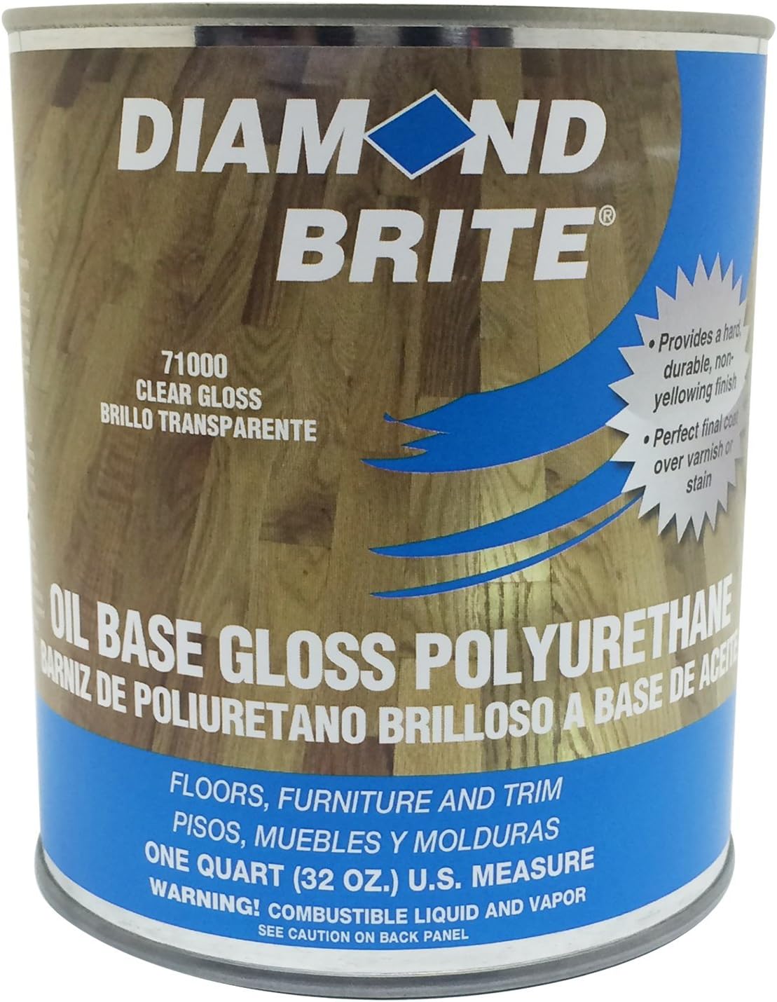 Amazon.com: Diamond Brite Paint 71000 1-Gallon Clear Gloss Polyurethane ...