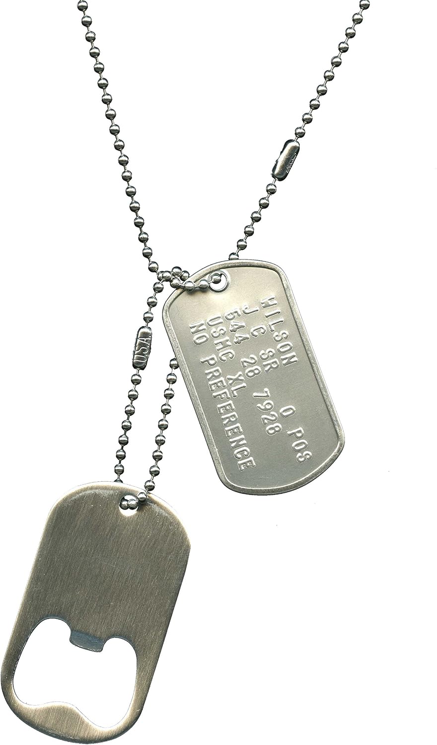 Graphotype™ Personalised Bottle Opener Stainless Steel Dog TAG Set ...