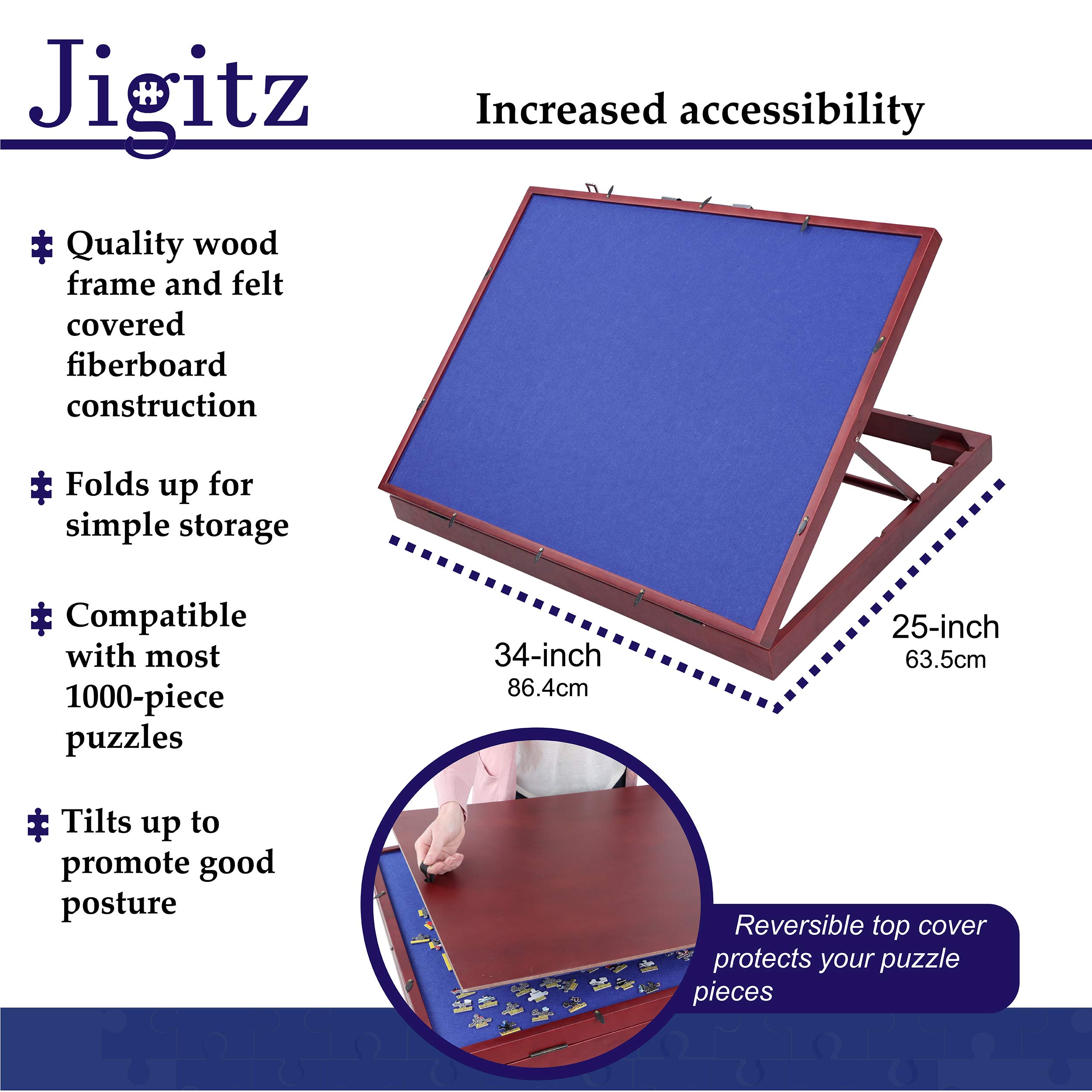 Jigitz Jigsaw Puzzle Board Easel - 26x35in Portable Tabletop Jigsaw ...