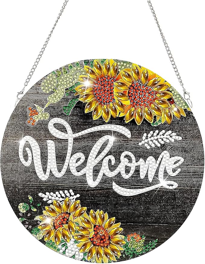 Welcome Sunflower Diamond Painting Kits, DIY 5D Diamond Painting ...