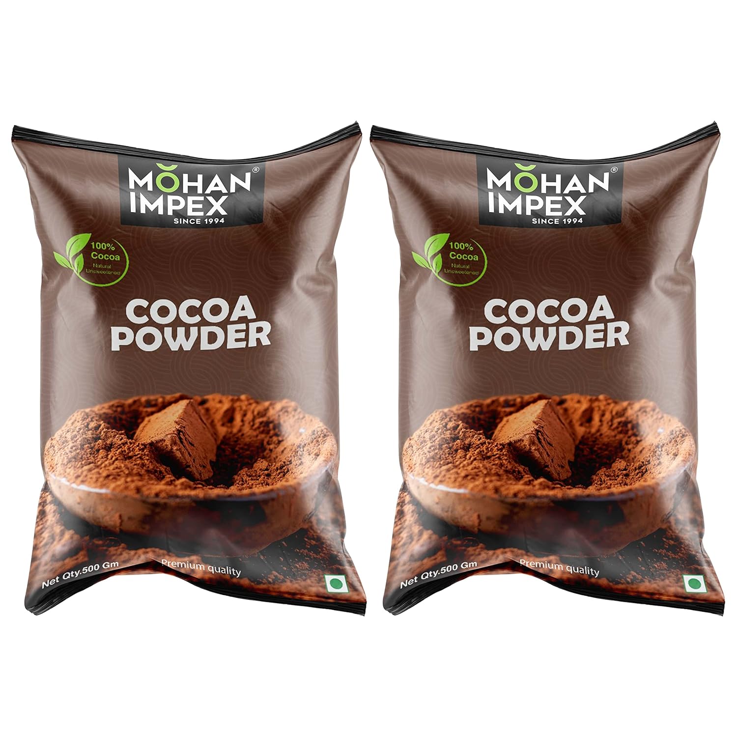 Mohan Impex 500 g Cocoa Powder For Drinking and Baking (pack of 2) |2 x ...
