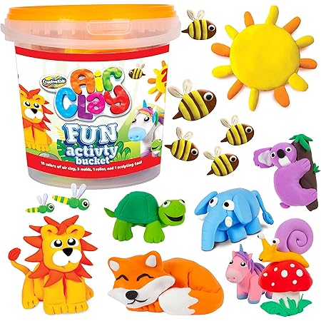 Amazon.com: GirlZone Air Dry Clay Ultimate Craft Kit, Over 100 Piece ...