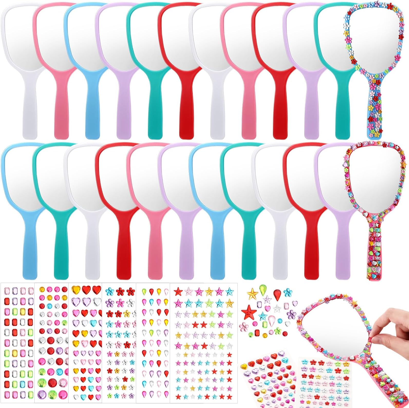 Amazon.com: XJWWHZ 12Pcs DIY Wooden Princess Mirror Craft for Kids ...