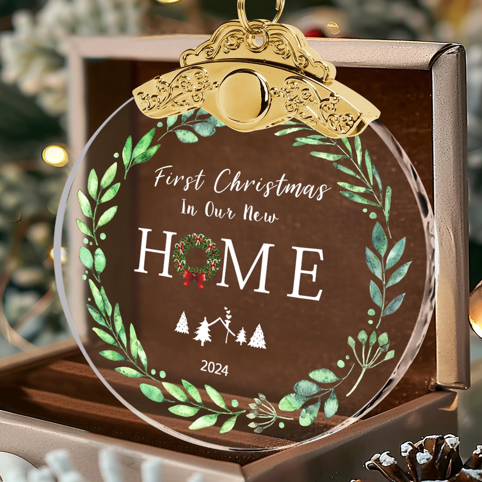 Amazon.com: BSQUIELE House Warming Gifts New Home 2024 - First Christmas in Our New Home ...