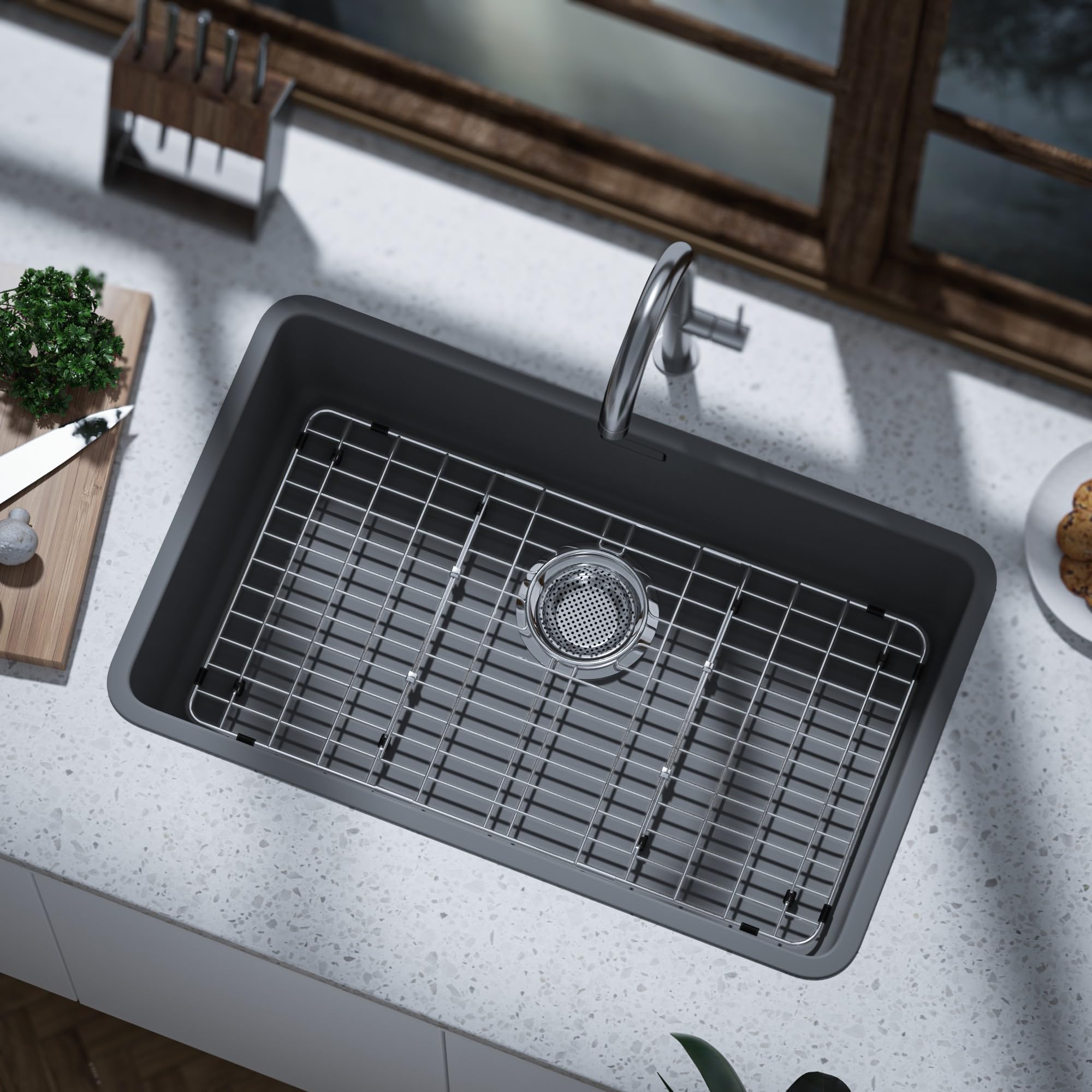 Snapklik.com : ARCCI Stainless Steel Sink Grate Protector For Bottom Of ...