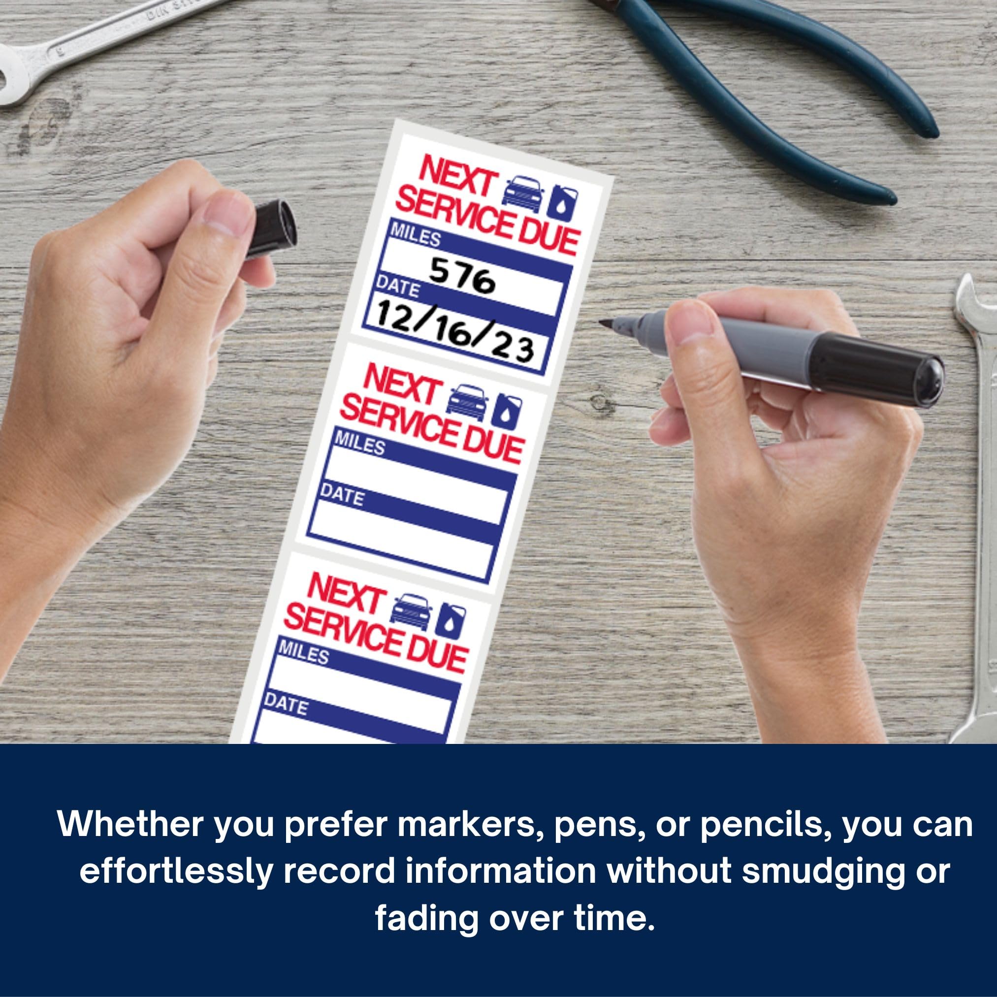 Snapklik.com : PERFORMORE 2 X 2 Oil Change Stickers, 300 Sitckers Per ...