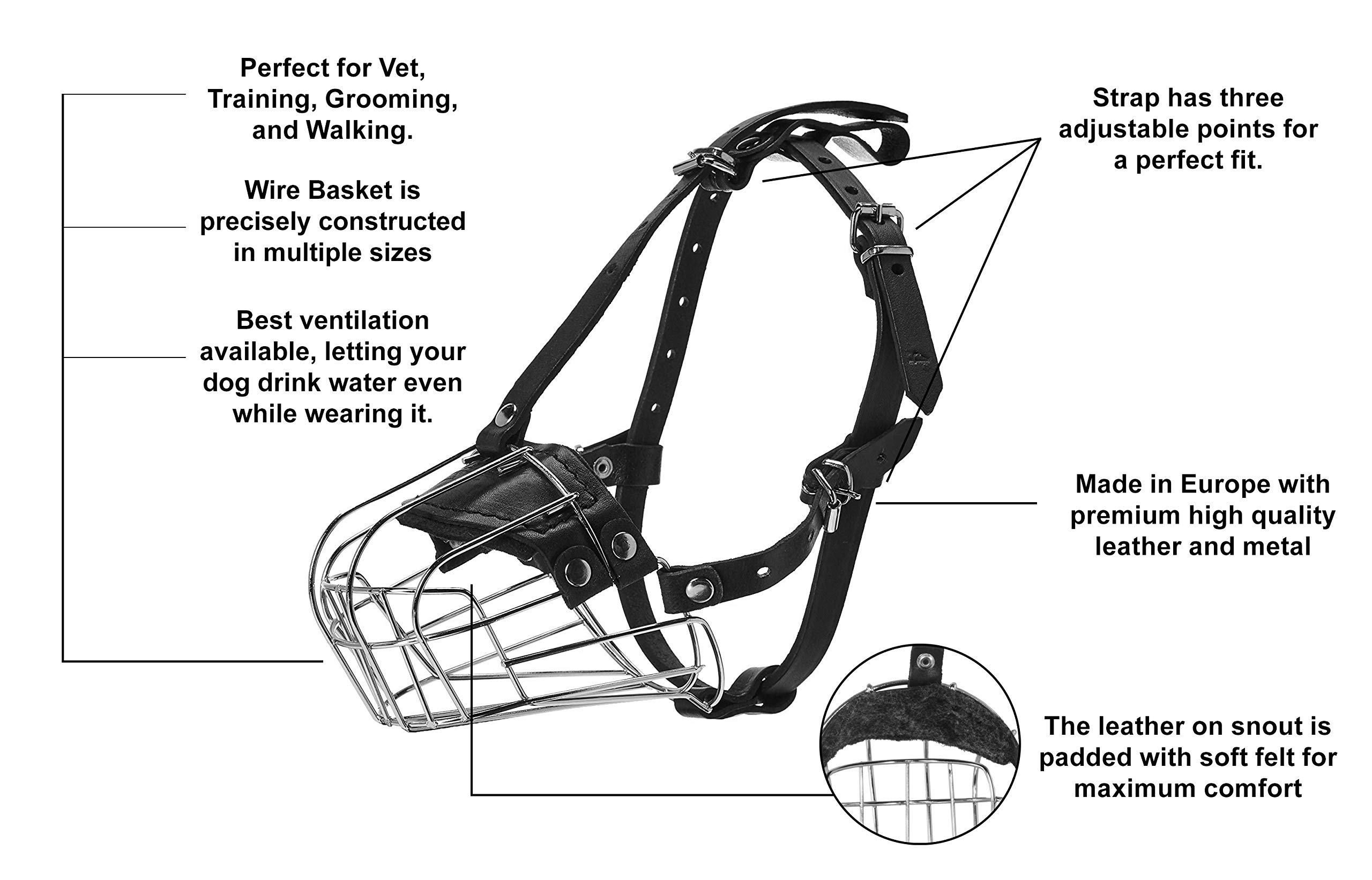 Snapklik.com : Viper Delta Metal Wire Basket Dog Muzzle