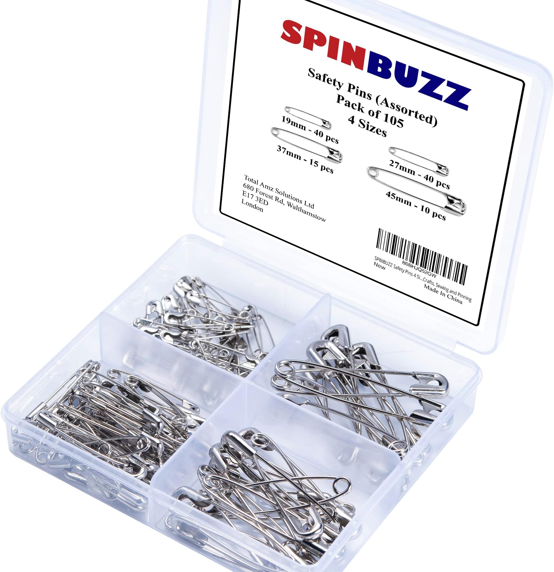 Prym 38 mm Safety Pins Curved with Coil Brass : Amazon.co.uk: Home ...