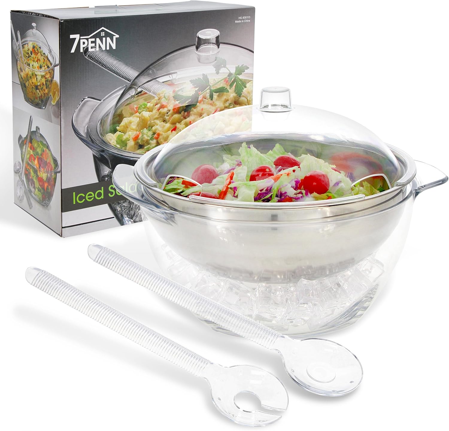 Amazon.com | 7Penn Cold Food Buffet Server - 4.5 Quart Stainless Steel ...