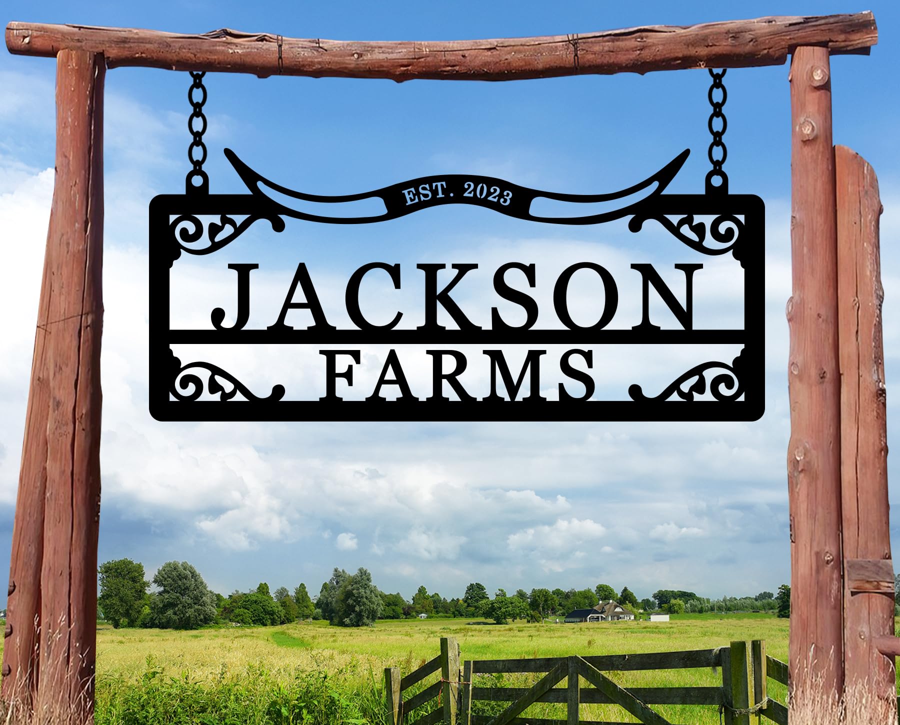 Amazon.com: Personalized Metal Farm Sign, Custom Large Metal Farmhouse ...