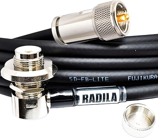 Amazon | RADILA (フジクラ 5D-FB) (10m) (ML-MP (50Ω整合型) コネクタ) (低SWR 低損失) (実測データ付) (アマチュア無線 同軸 ケーブル 5D ...