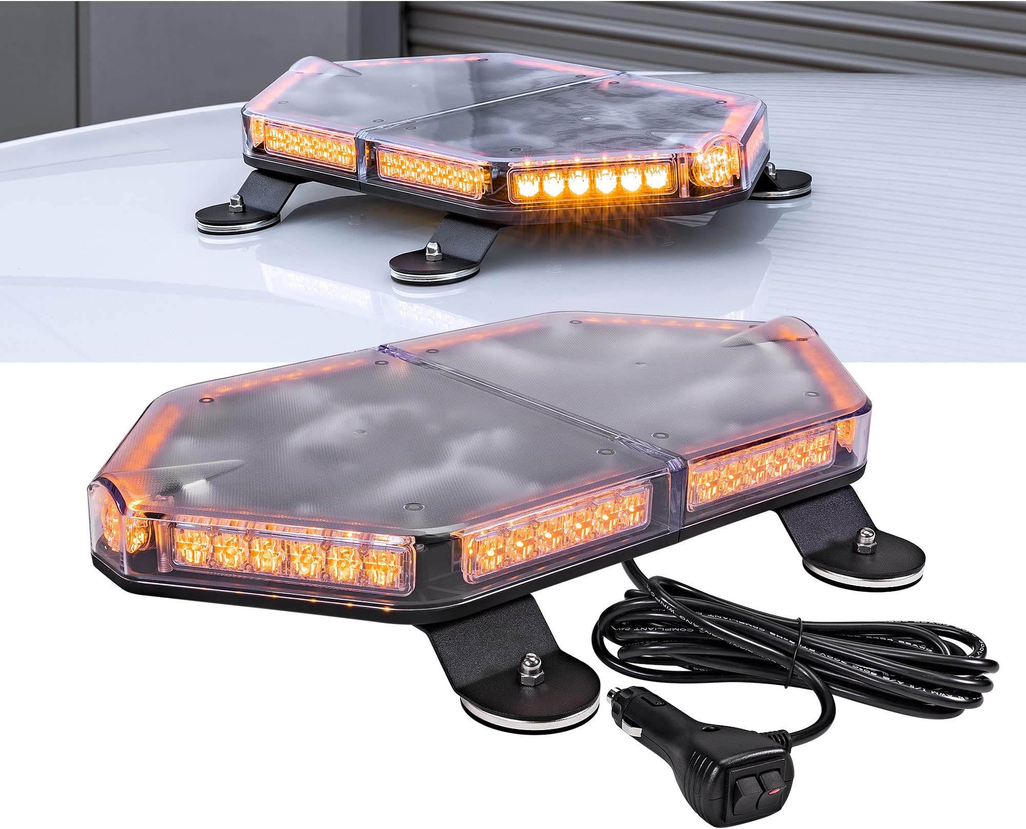 Amazon.com: NanoFlare NFMB56 17" 12V 56W AMBER LED Strobe Mini Light ...