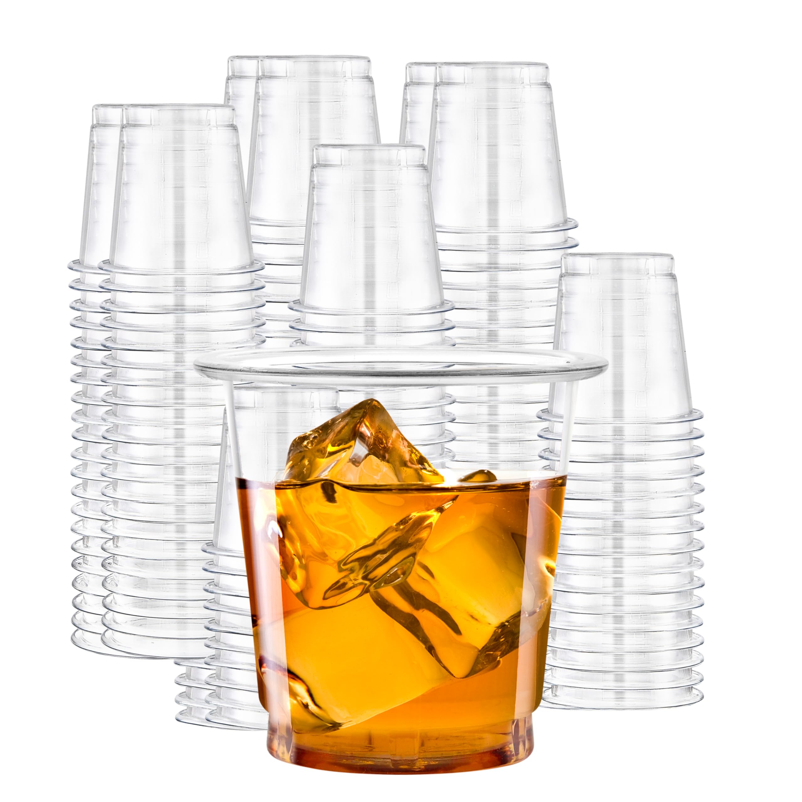 Amazon.com: 3 oz. Plastic Shot Glasses Disposable Clear Cups - Pack of ...