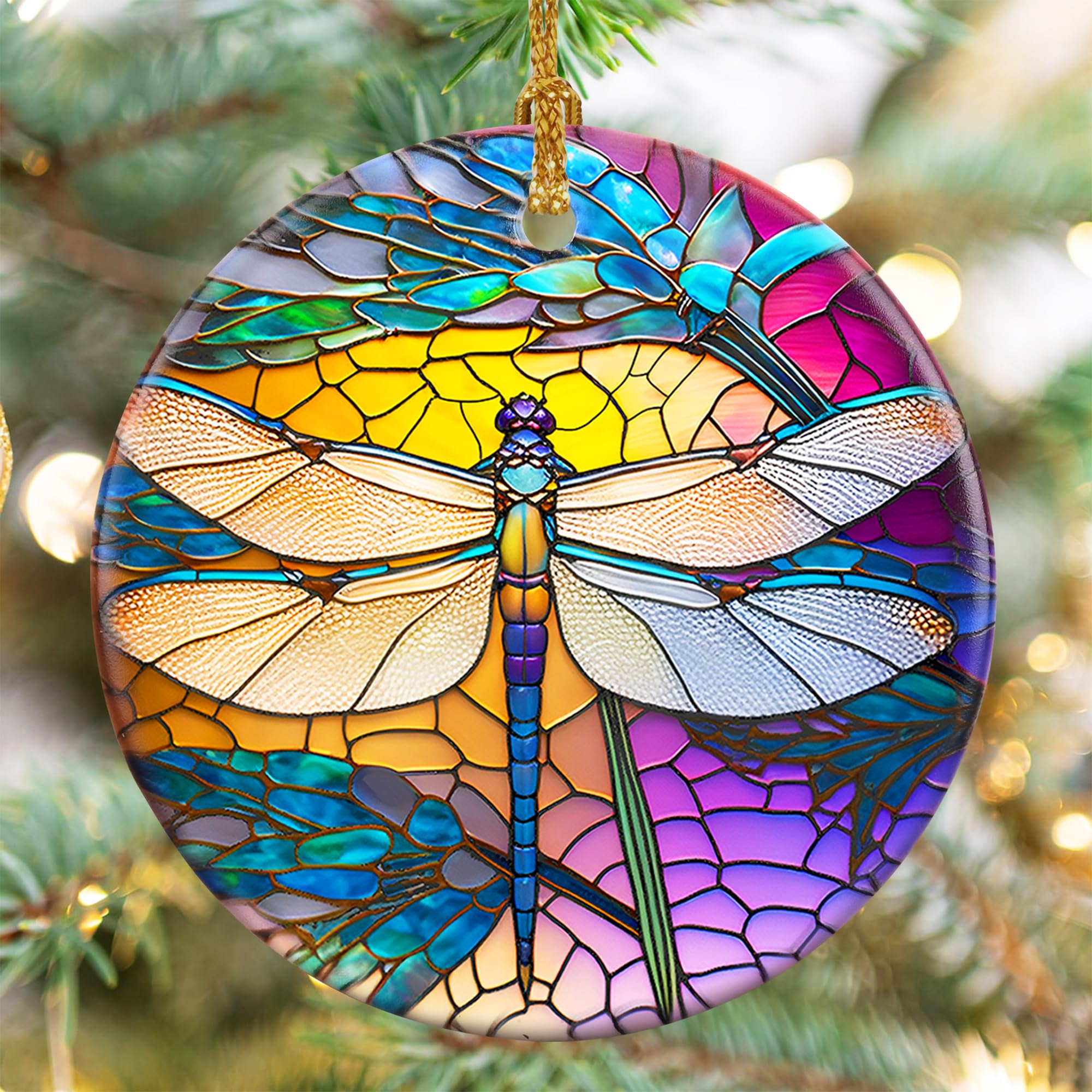 Amazon.com: Dragonfly Christmas Ornaments, Touber Dragonfly Hanging ...
