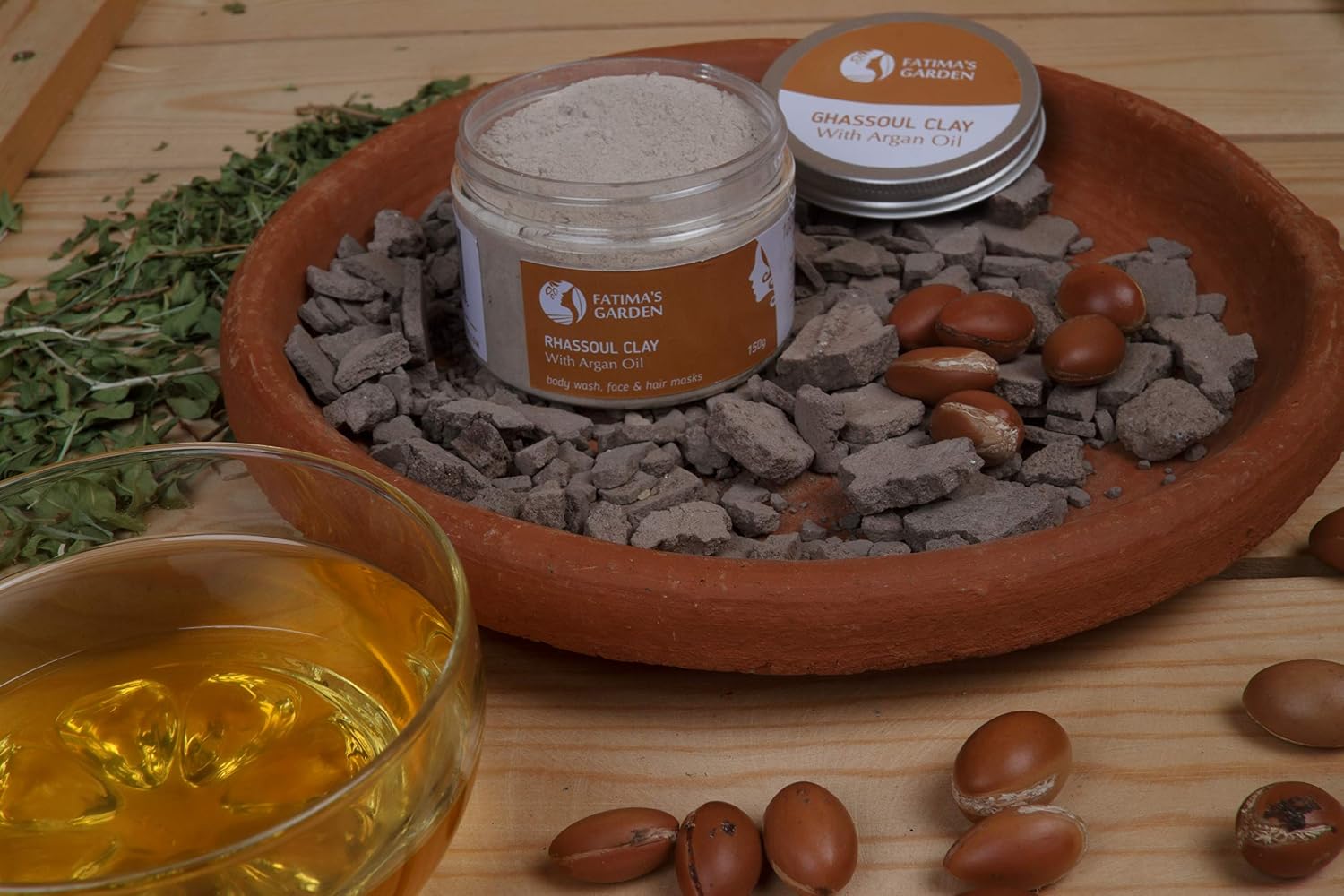 Rhassoul Clay by Fatima’s Garden, 100% Natural Moroccan Ghassoul Clay ...