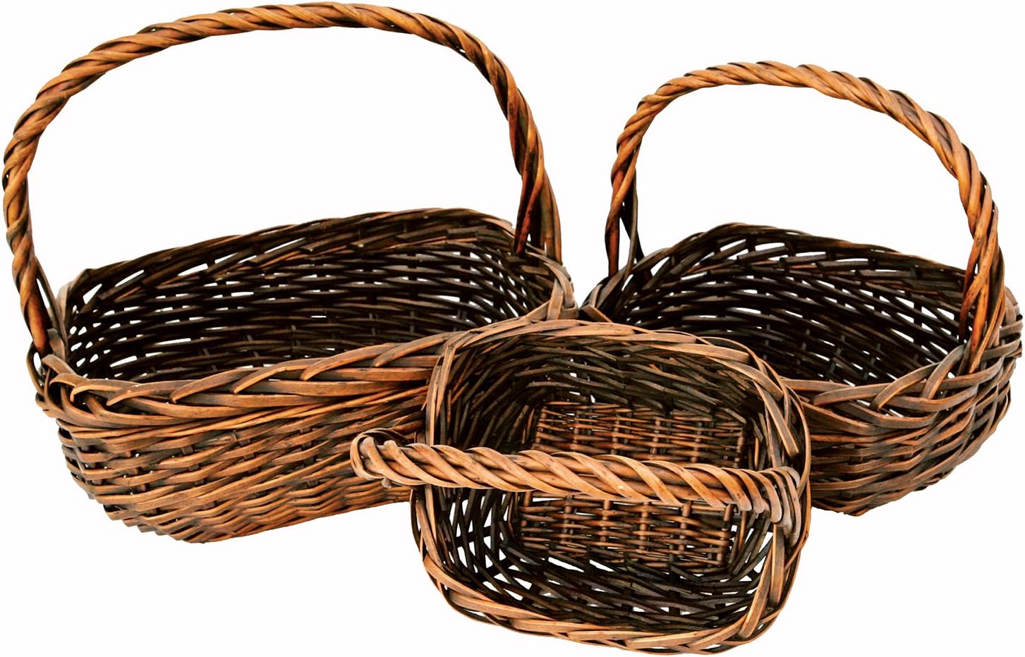 Amazon.com: Great Finds Rounded rectangle baskets w/handles, S/3, Large ...
