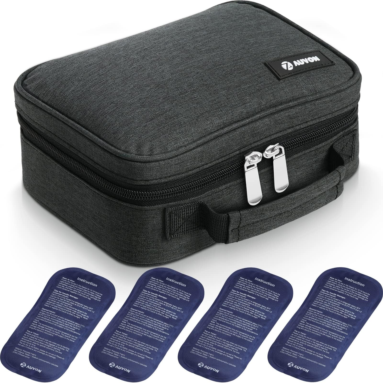 Amazon.com: AUVON Large Insulin Cooler Travel Case, Longer Cooling ...