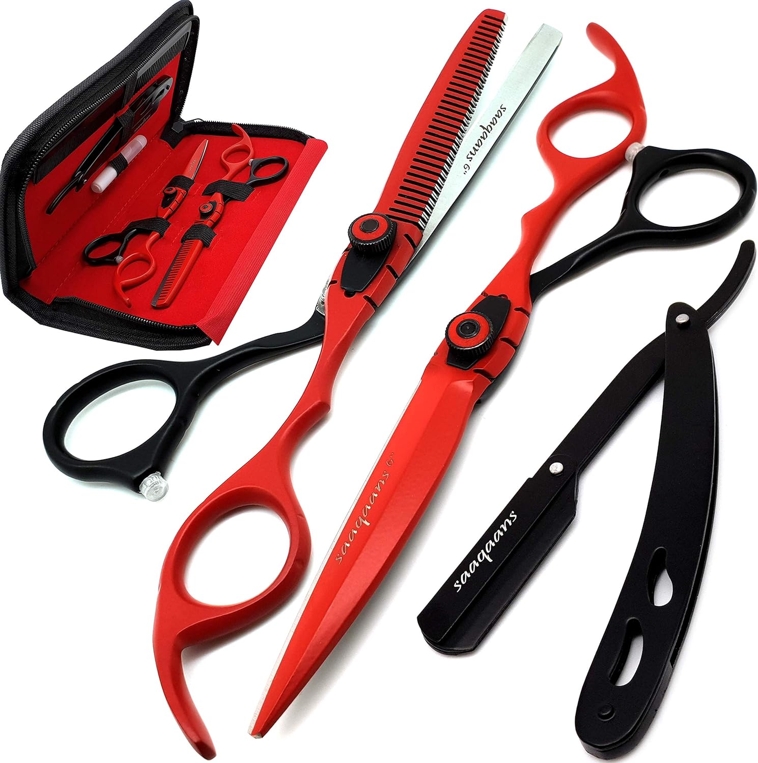 Saaqaans MSS-04 Stylish Professional Hairdresser Scissors Set - Package ...