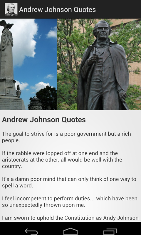 Famous Andrew Johnson Quotes