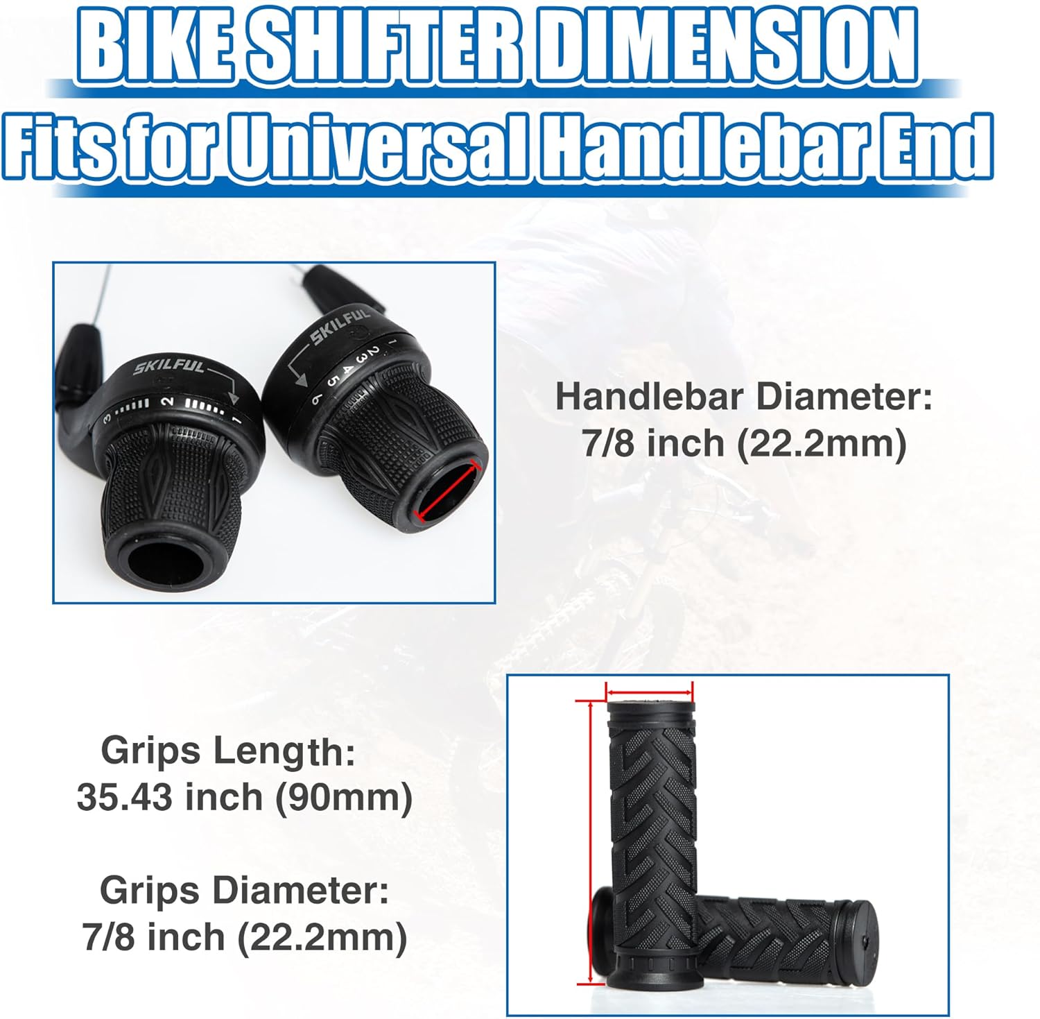 MEGHNA Bicycle 18 Speed Shifter Twist Shifter Lever 3x6 Speed Grip ...