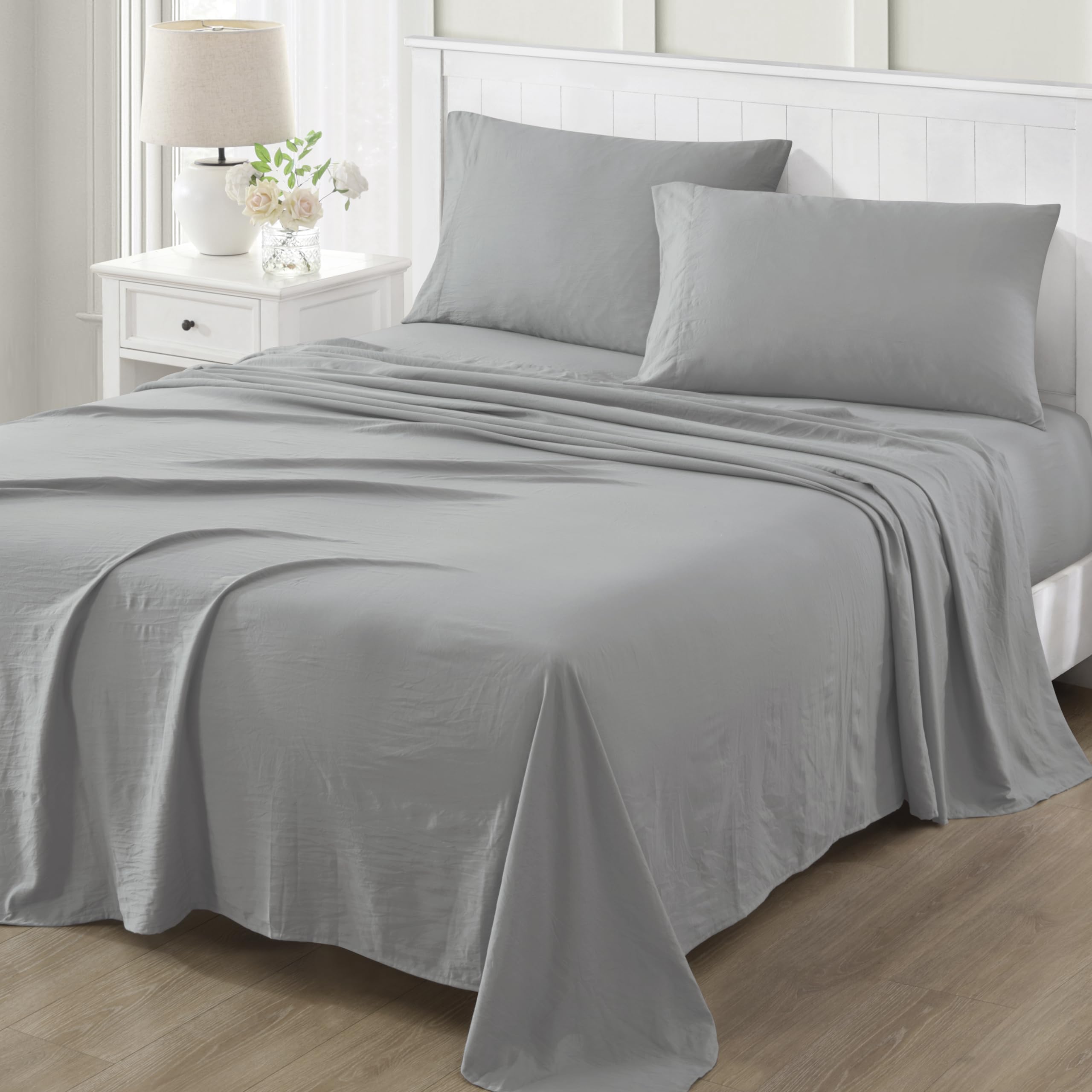 Amazon.com: MARTHA STEWART Ultra Soft Brushed and Washed Microfiber 4 ...
