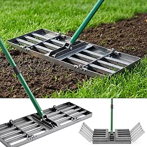 Lawn Leveling Rake 76x25cm , Heavy Duty Lawn Leveler with 84-196cm ...