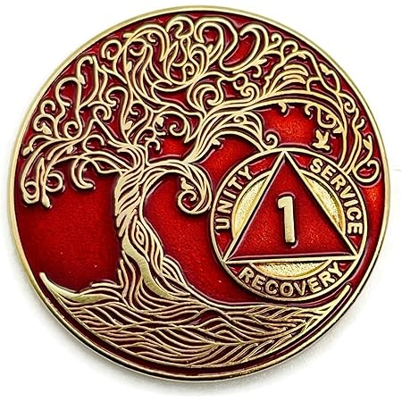 Amazon.com : Sobriety Mint 1 Year AA Medallion Twisted Tree of Life ...