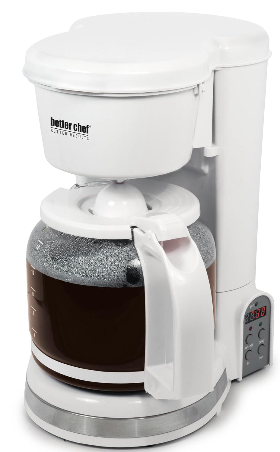 Better Chef IM-121W 12-Cup Digital Programmable Coffeemaker, White ...