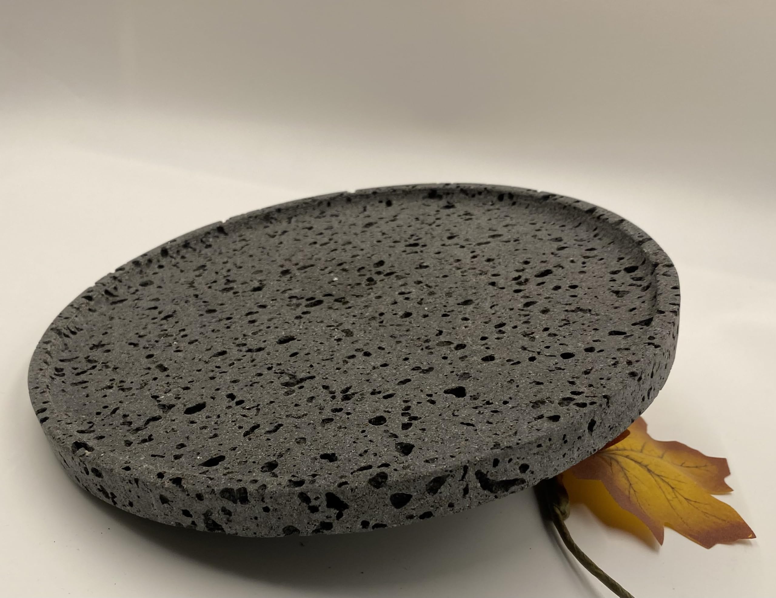 Amazon.com: FUJUHAI Natural Marble Tray, 9.8 inch Round Volcanic Stone ...