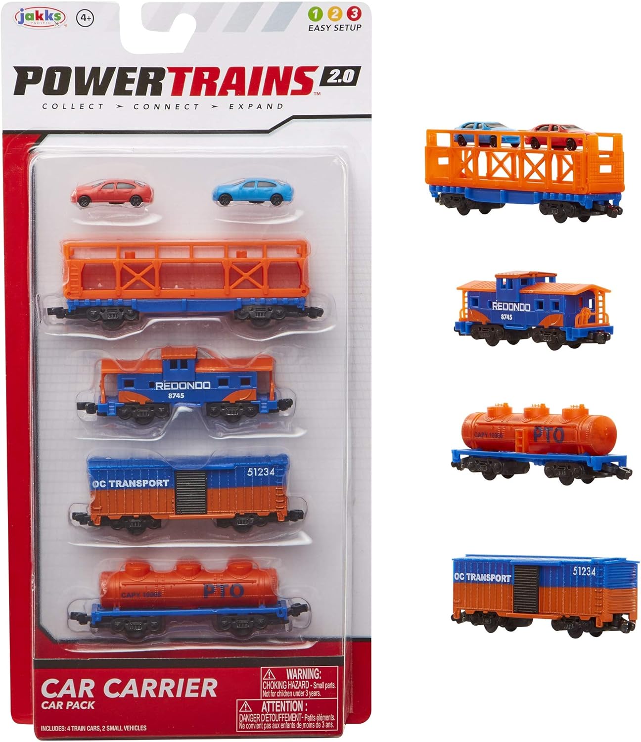 Amazon.com: JAKKS Pacific Power Trains Car Pack Series 2, Set of 4 ...