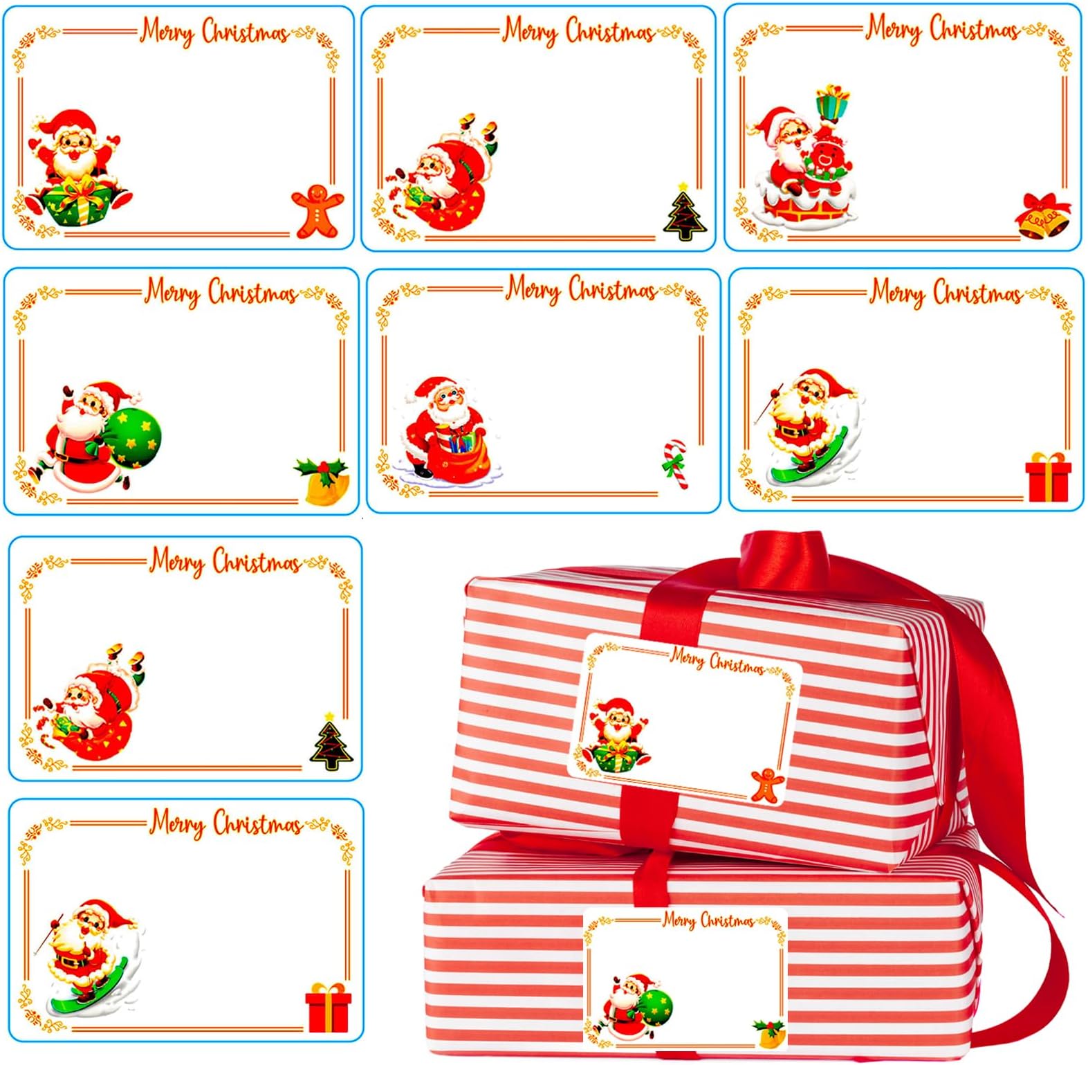 Amazon.com : Christmas Stickers - 120pcs Gift Tags - 2"x3" Self ...