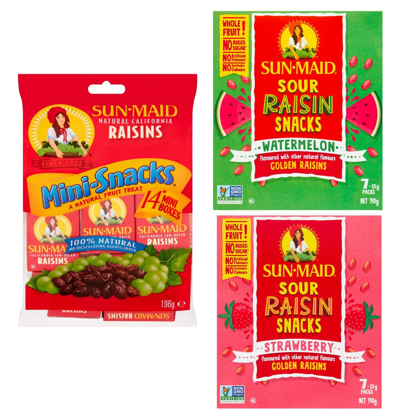 Sun Maid Raisins Snacks Variety Pack Natural California Raisins 14 ...