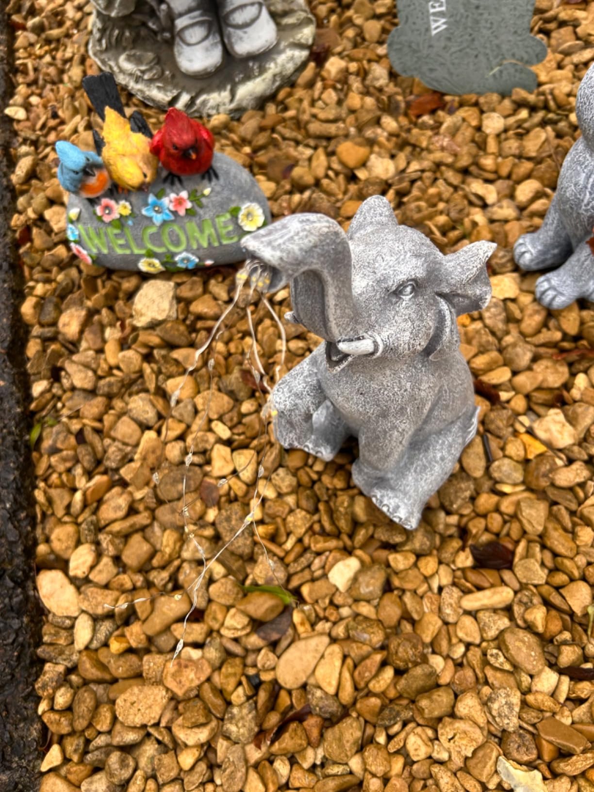 GIGALUMI Elephant Statue Garden Decoration Watering Elephant Figure ...