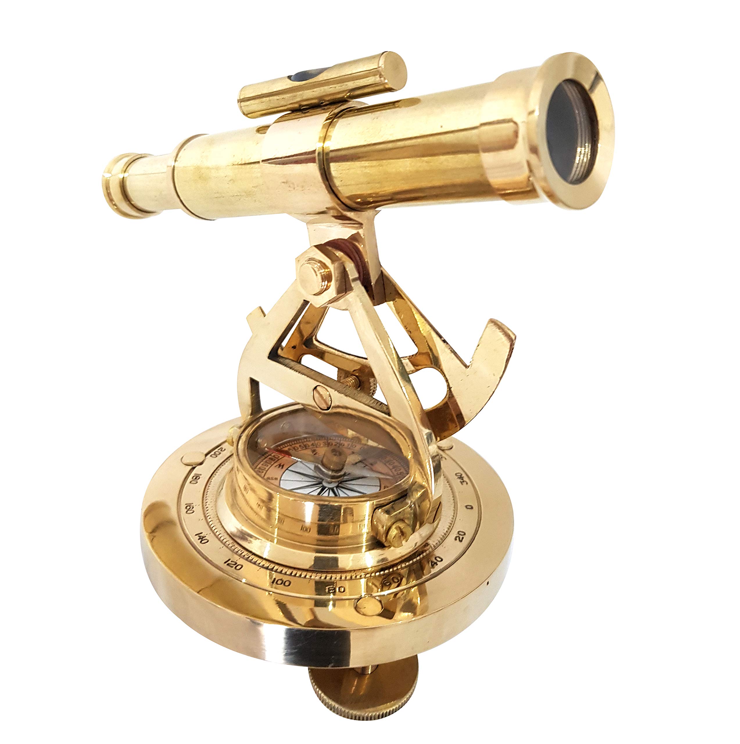 Brass Alidade Theodolite Home Decor Antique Brass & Leather Theodolite ...
