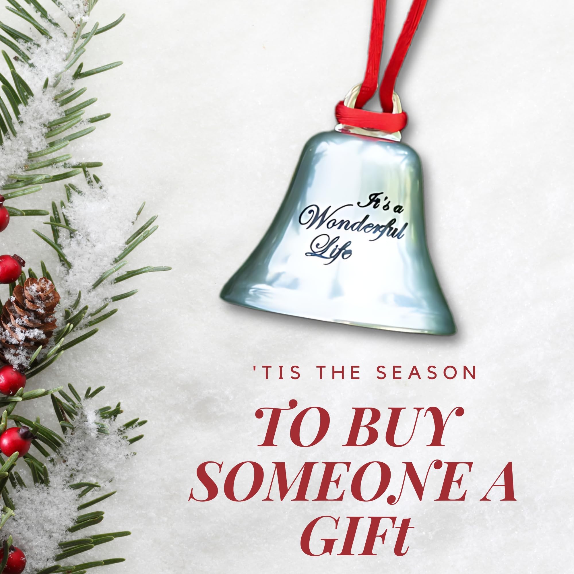 Snapklik.com : Bevin Bells Its A Wonderful Life” Steel Christmas Bell ...