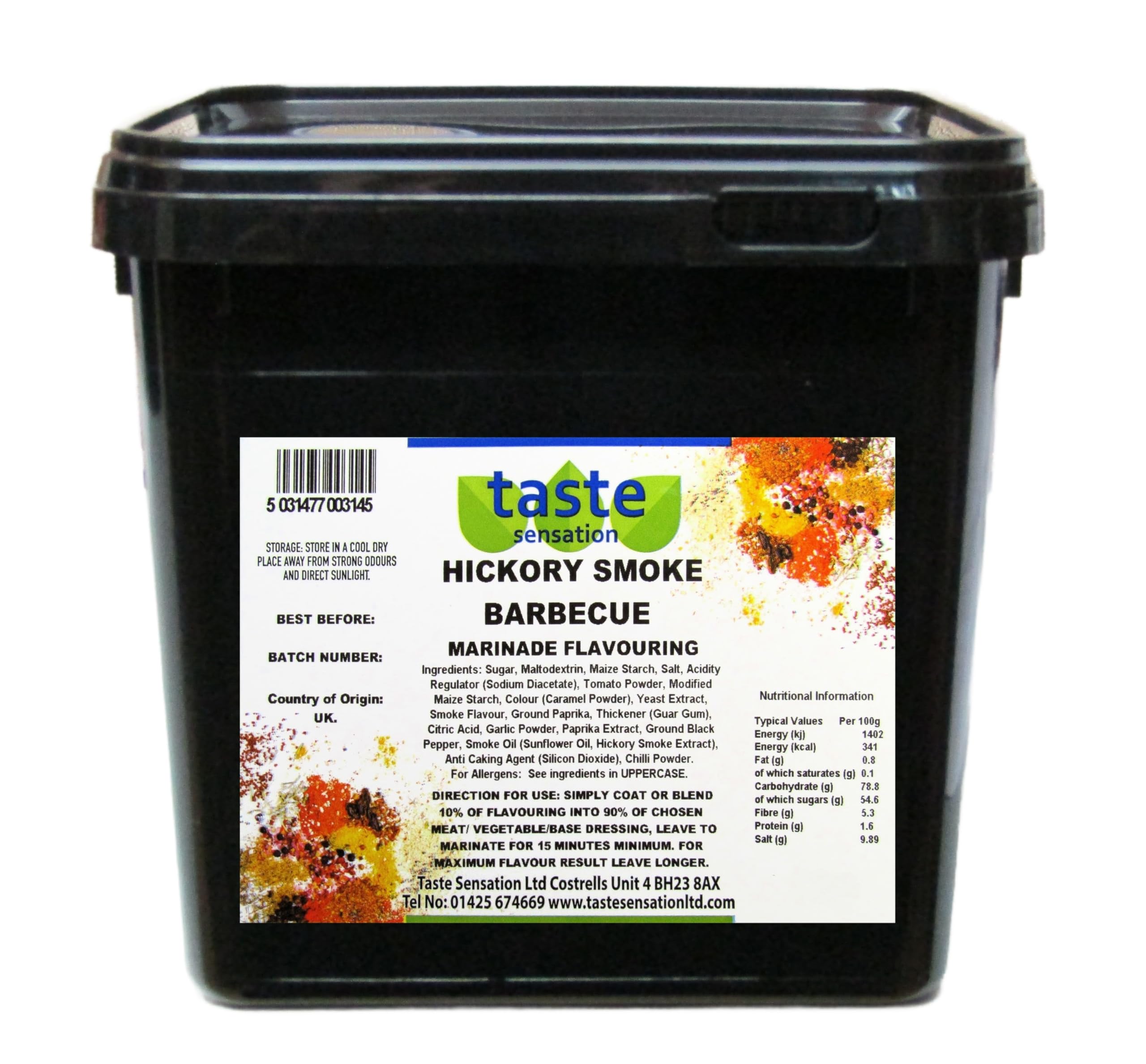 Hickory Smoke Barbecue, Marinade, Flavouring - 2.5kg Catering Tub ...