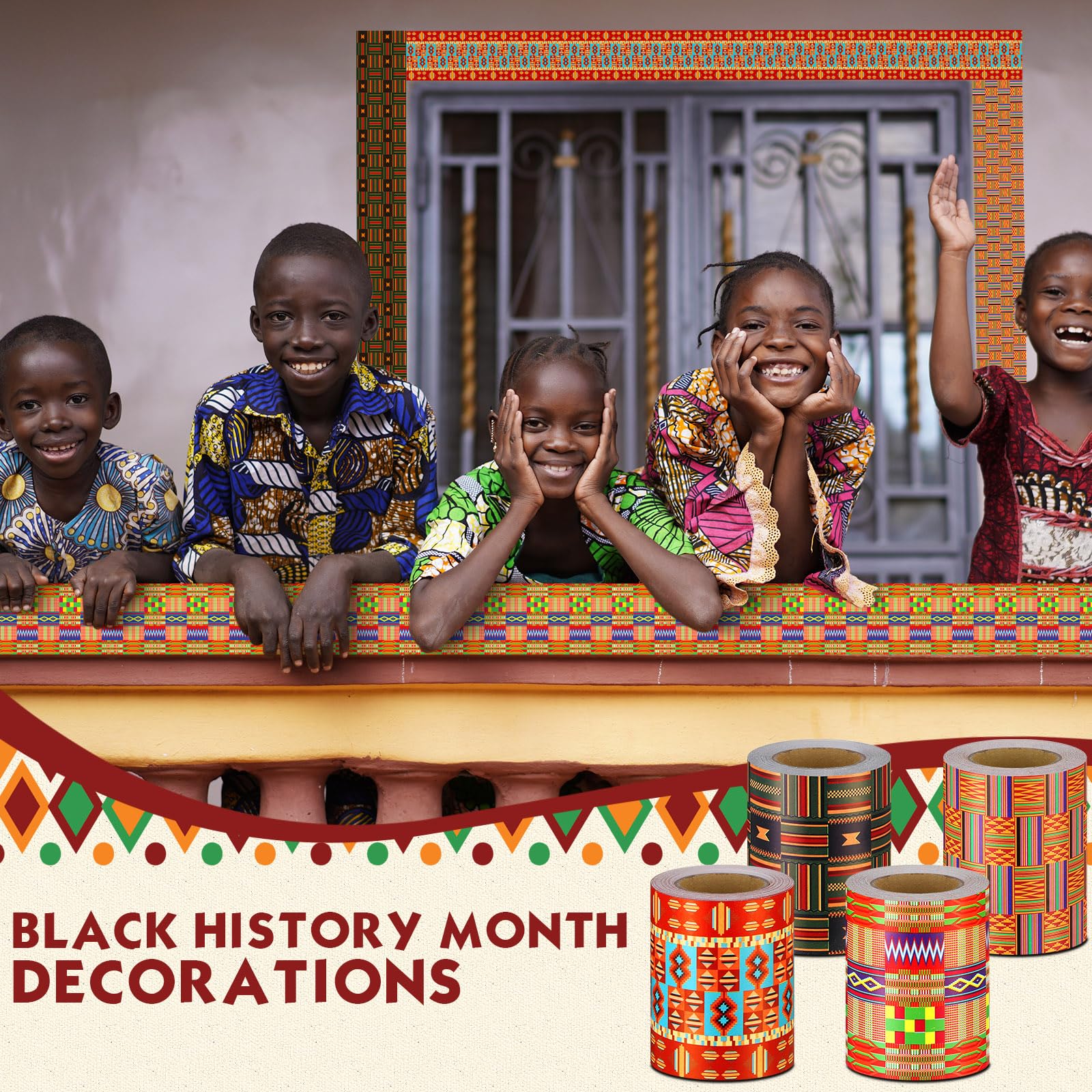 Snapklik.com : 4 Rolls 131 Ft Africa American Bulletin Board Borders ...