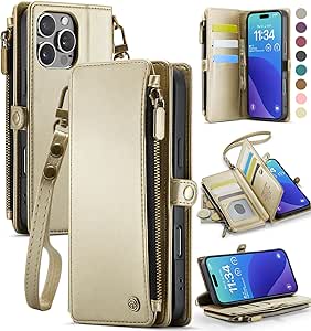 Amazon.com: Defencase Compatible with iPhone 16 Pro Case Wallet with RFID Blocking Card Holder ...