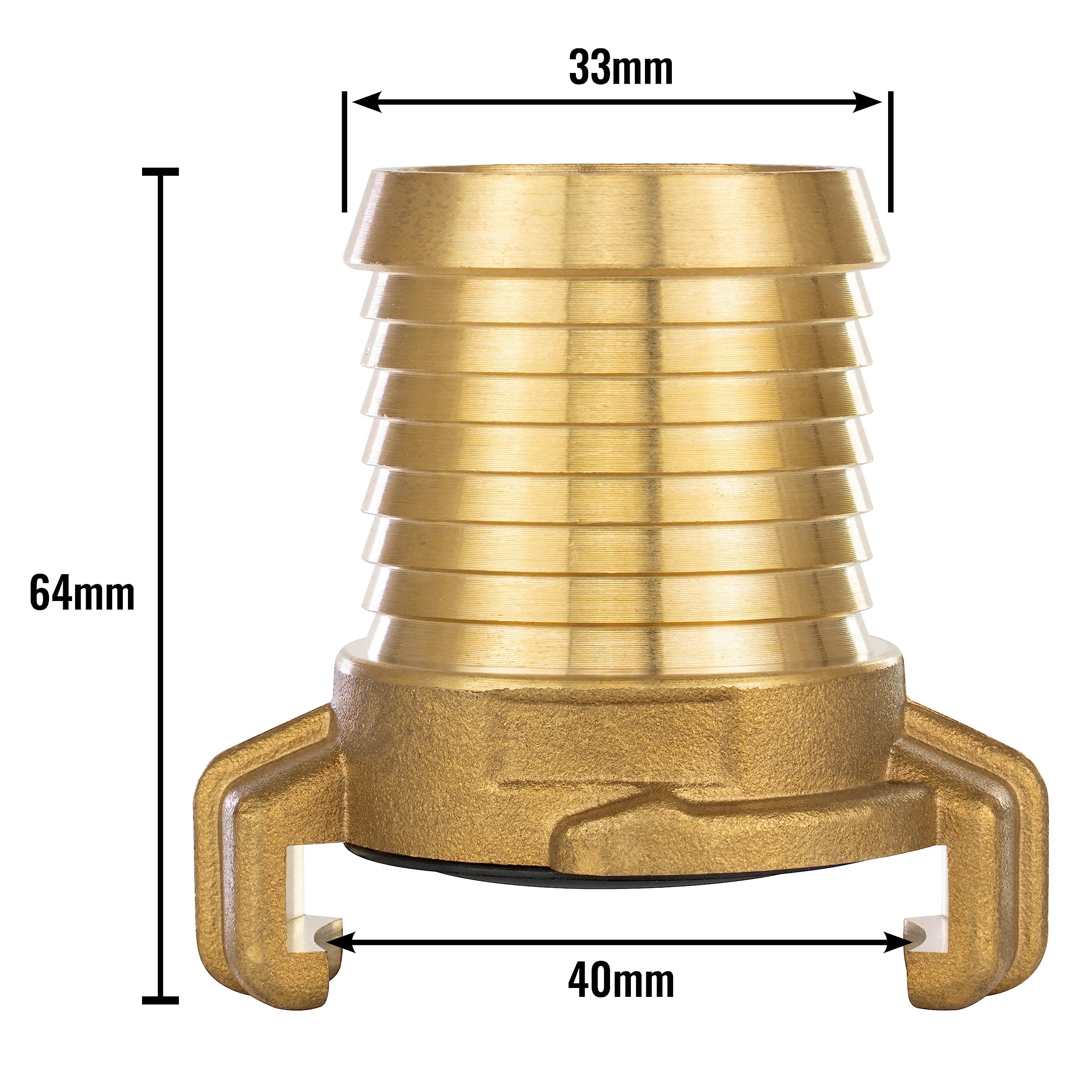 Poppstar 2X Brass Quick Connector 1 1/4 inch Grommet (Geka System ...