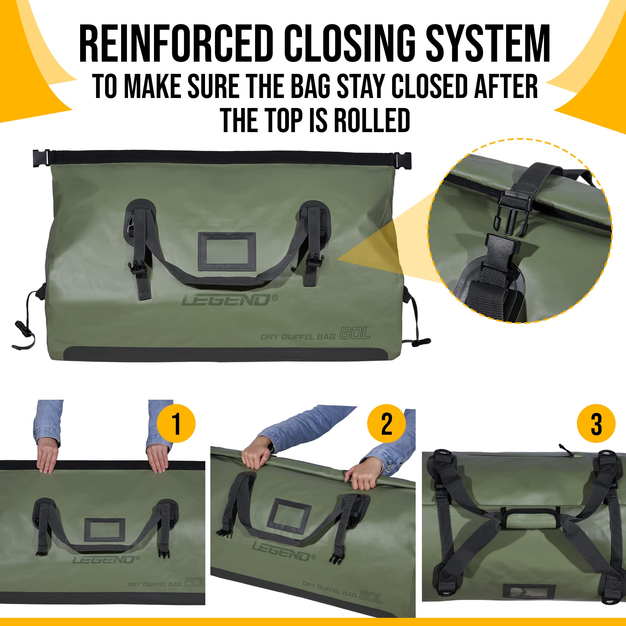 Snapklik.com : LEGEND Waterproof Travel Bag - Heavy Duty Duffel Bag For ...