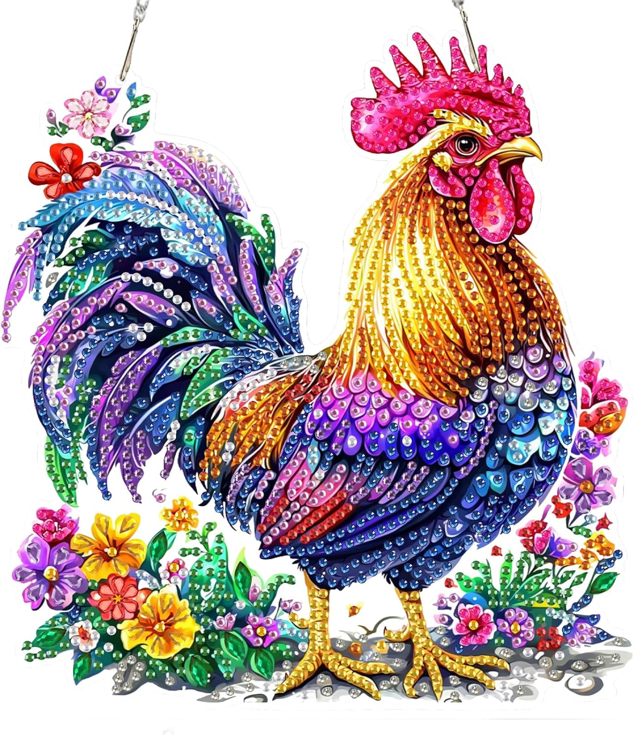 Amazon.com: SENQAO Chicken Diamond Art Hanging Kit for Adult, Special ...