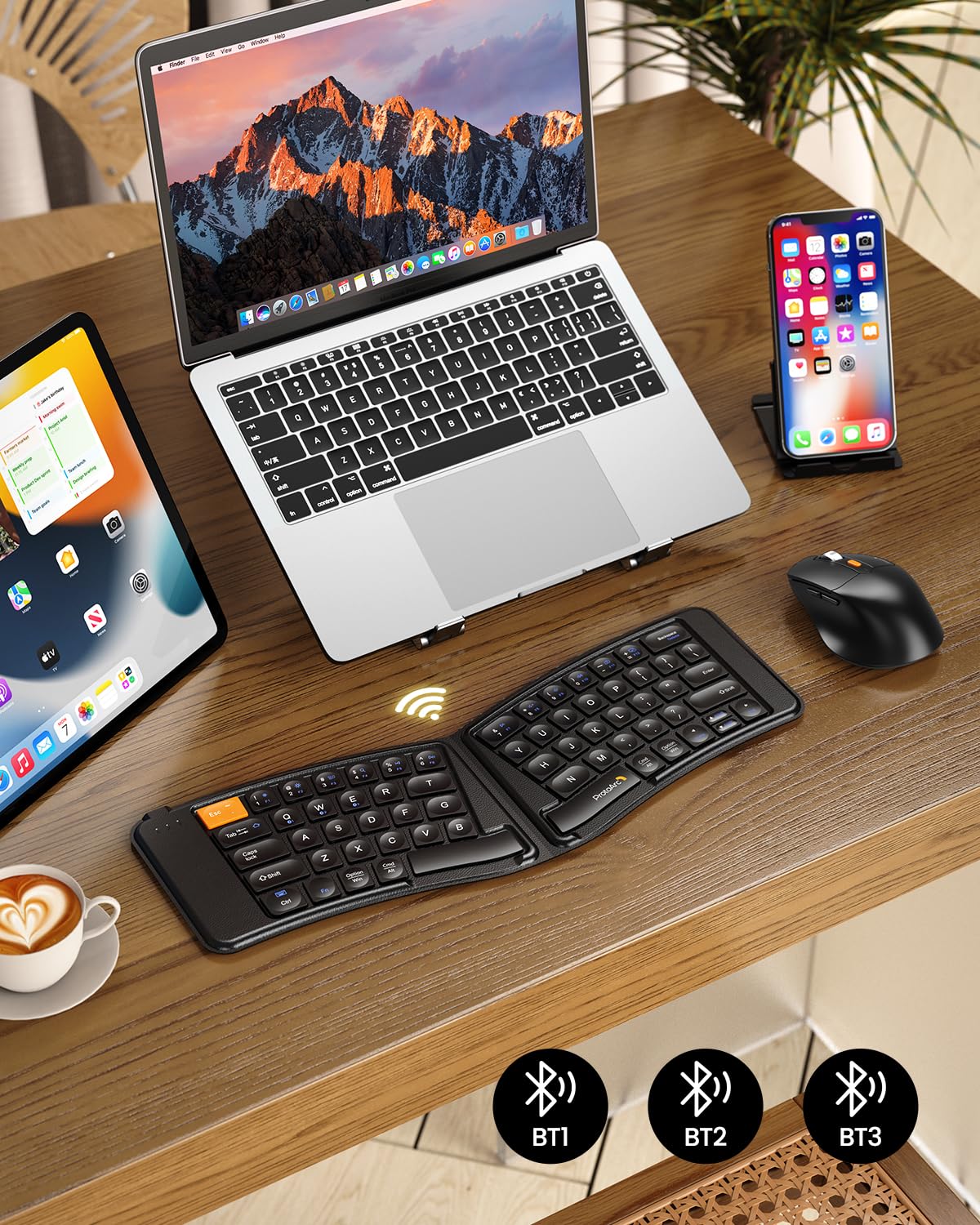 Snapklik.com : Ergonomic Foldable Keyboard Mouse, XKM03 Portable ...