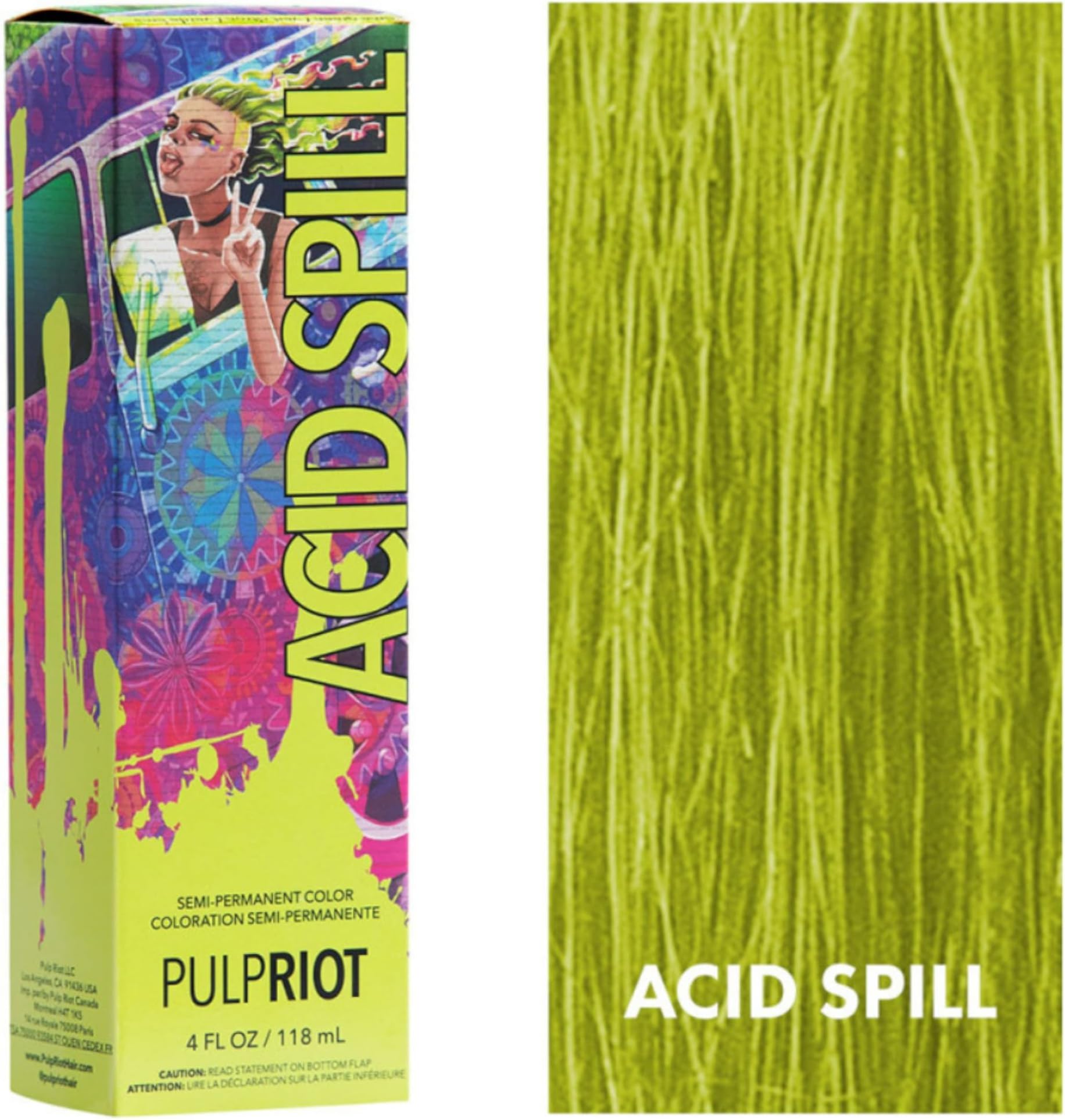 Amazon.com : P.R. Pulp Riot Semi-Permanent Hair Color 4oz- Guardian, 4 ...