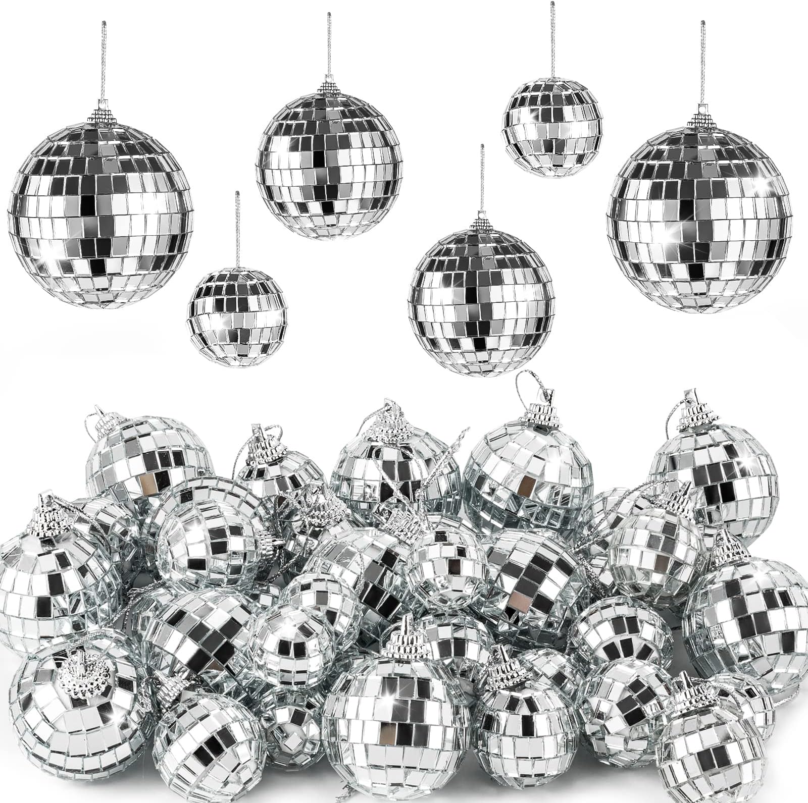 Amazon.com: 30Pcs Small Mirror Disco Ball 3cm 1.18in Diameter ...