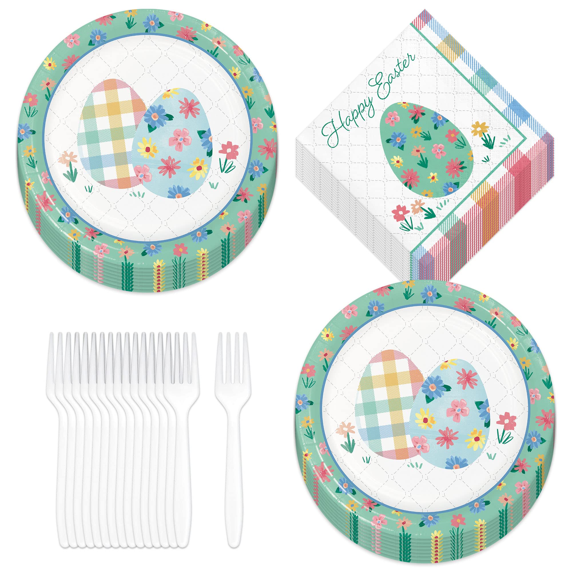 Amazon.com: HOME & HOOPLA Easter Party Supplies - Cottage Floral ...