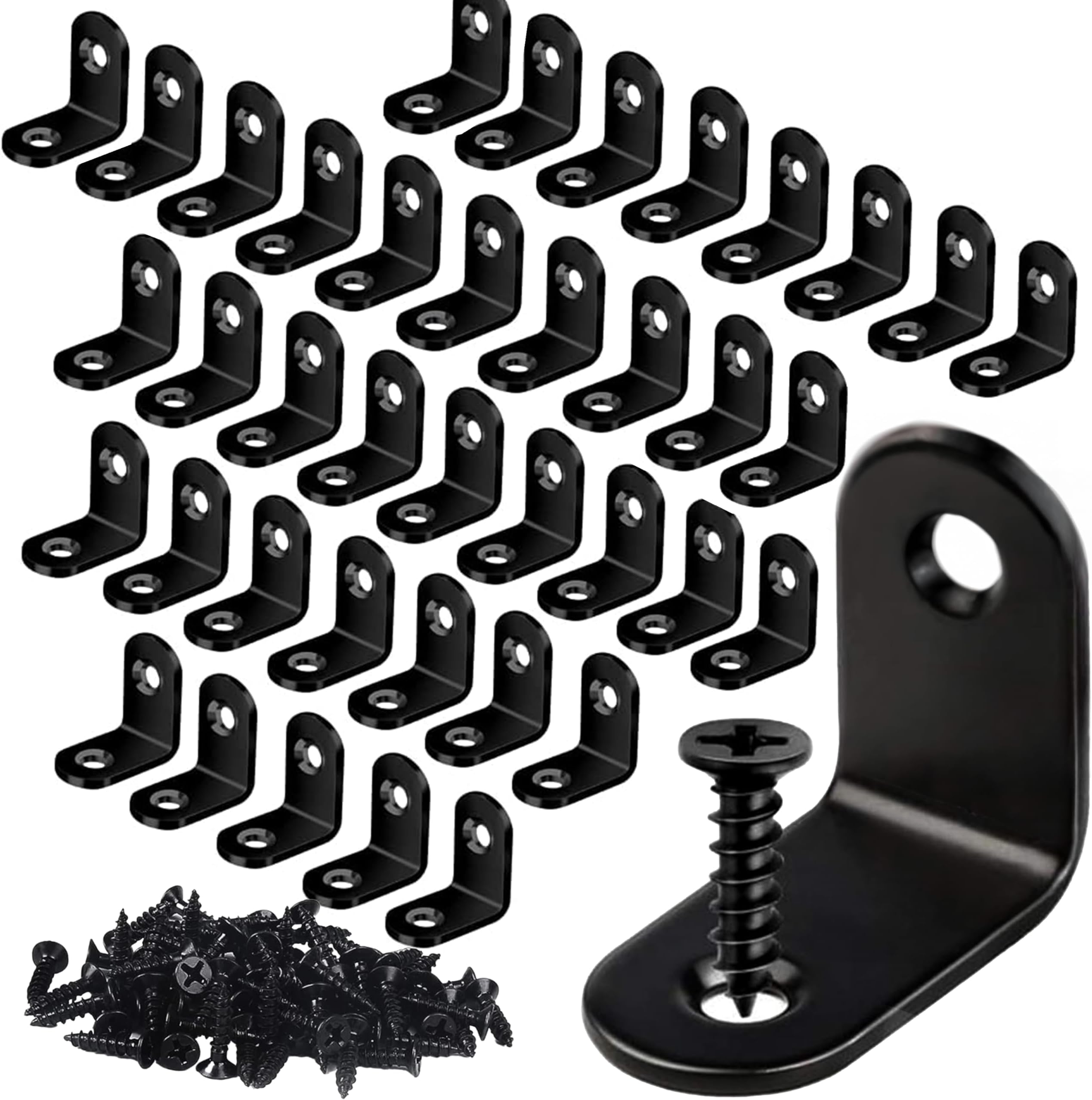 Amazon.com: 40Pcs Stainless Steel Corner Braces, 1.2” x 1.2” x 1.5 ...