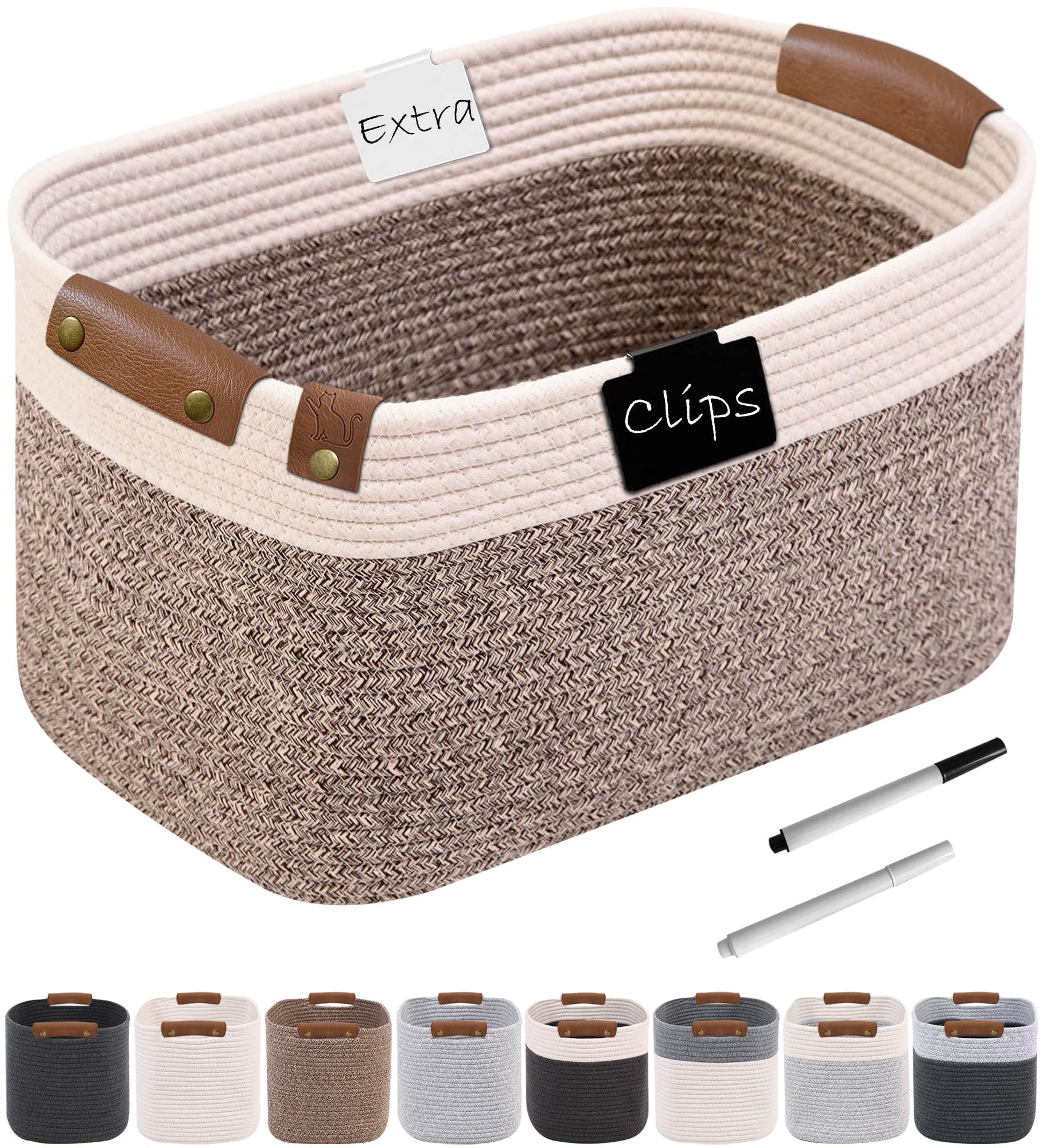 Cotton Rope Baskets for Organizing – Storage Baskets for Shelves | 15 ...