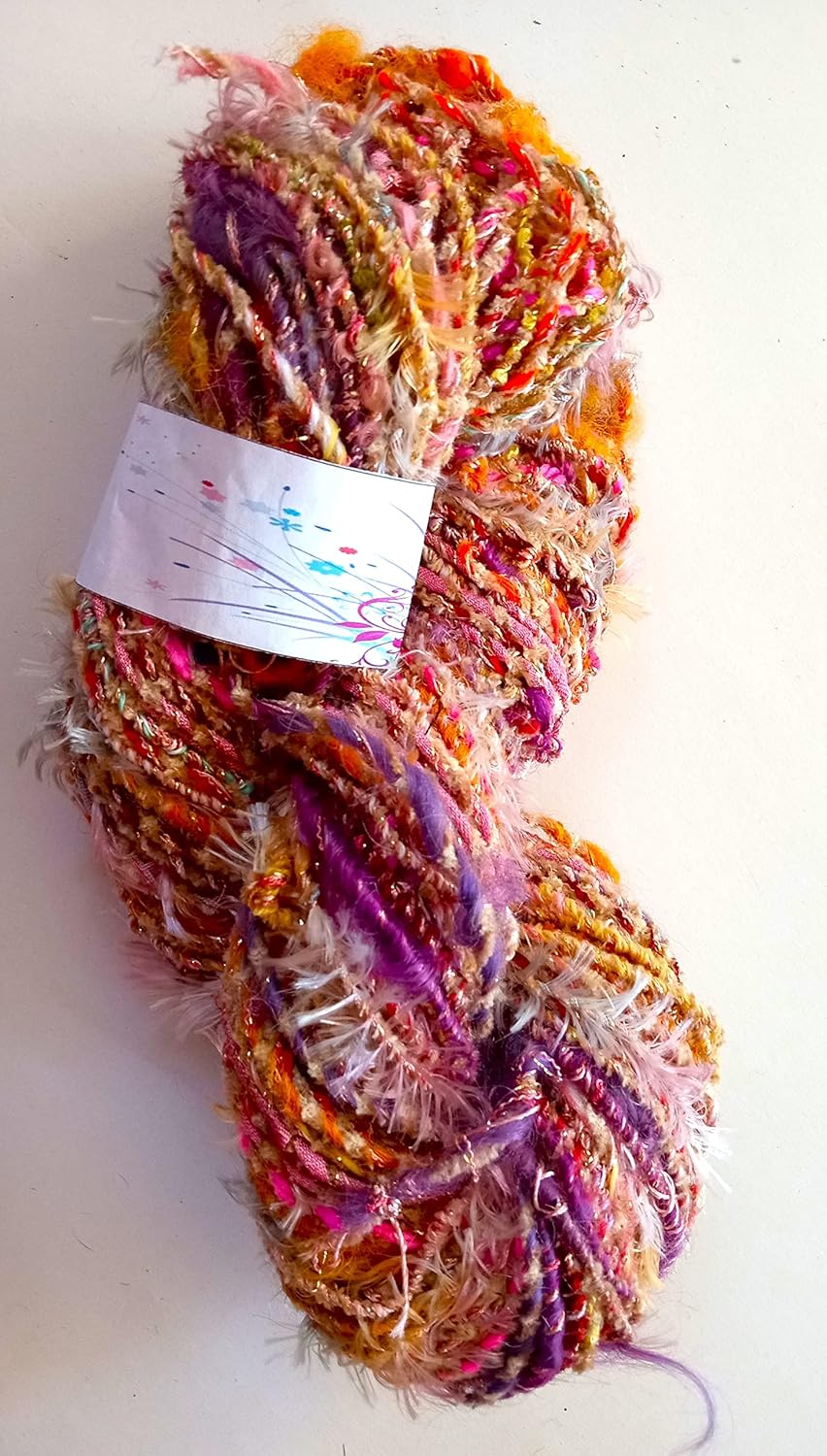 Amazon.com: Beach Party Hand Spun Bulky Multicolor with Gold Metallic ...