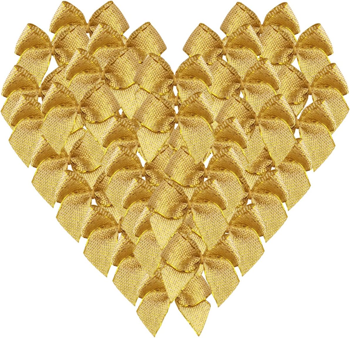 Amazon.com: Micomon 50pcs 1.2-Inch Mini Gold Bows for Crafts Metallic ...