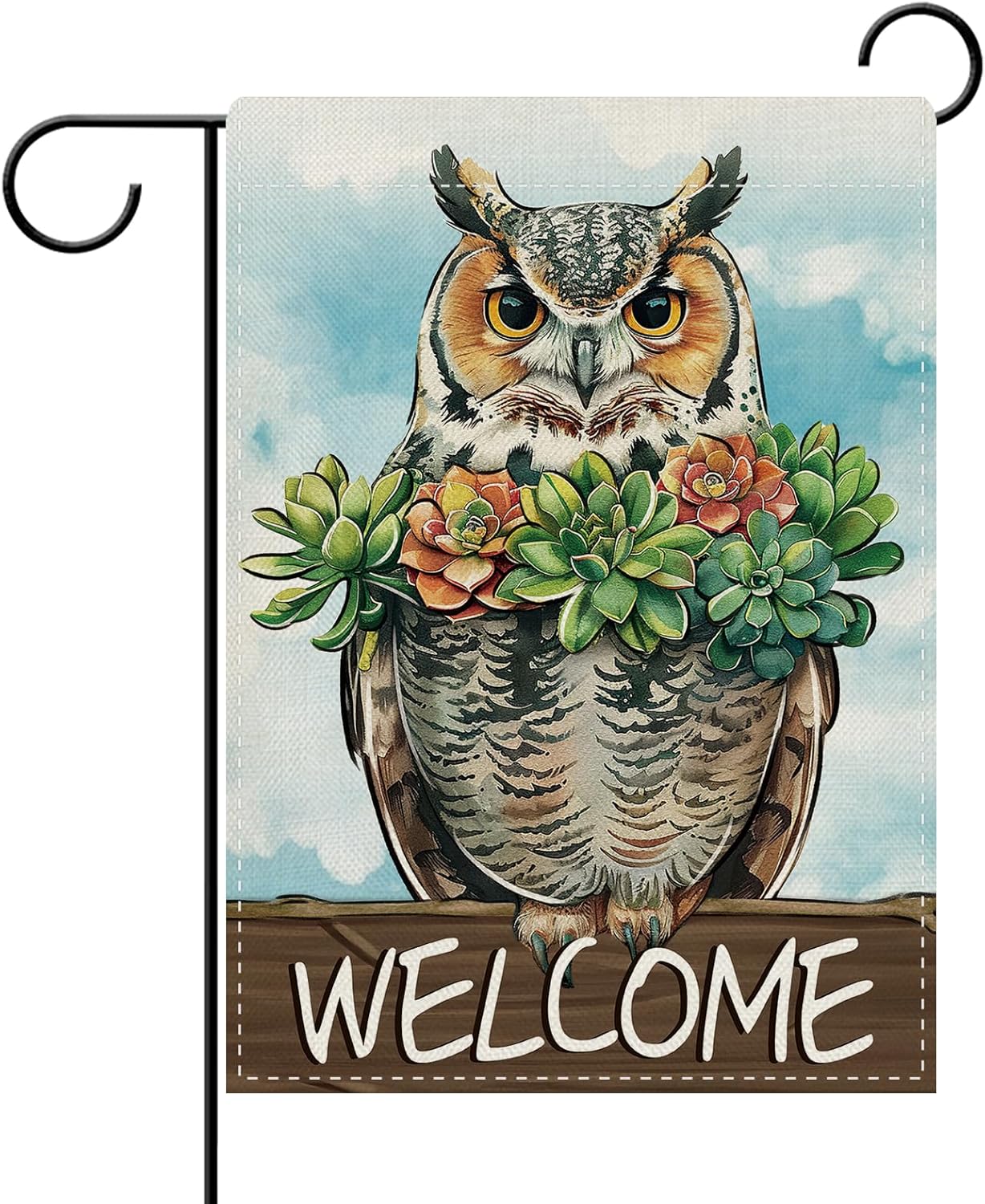 Amazon.com : Dyrenson Welcome Spring Summer Owl Bird Decorative Garden ...
